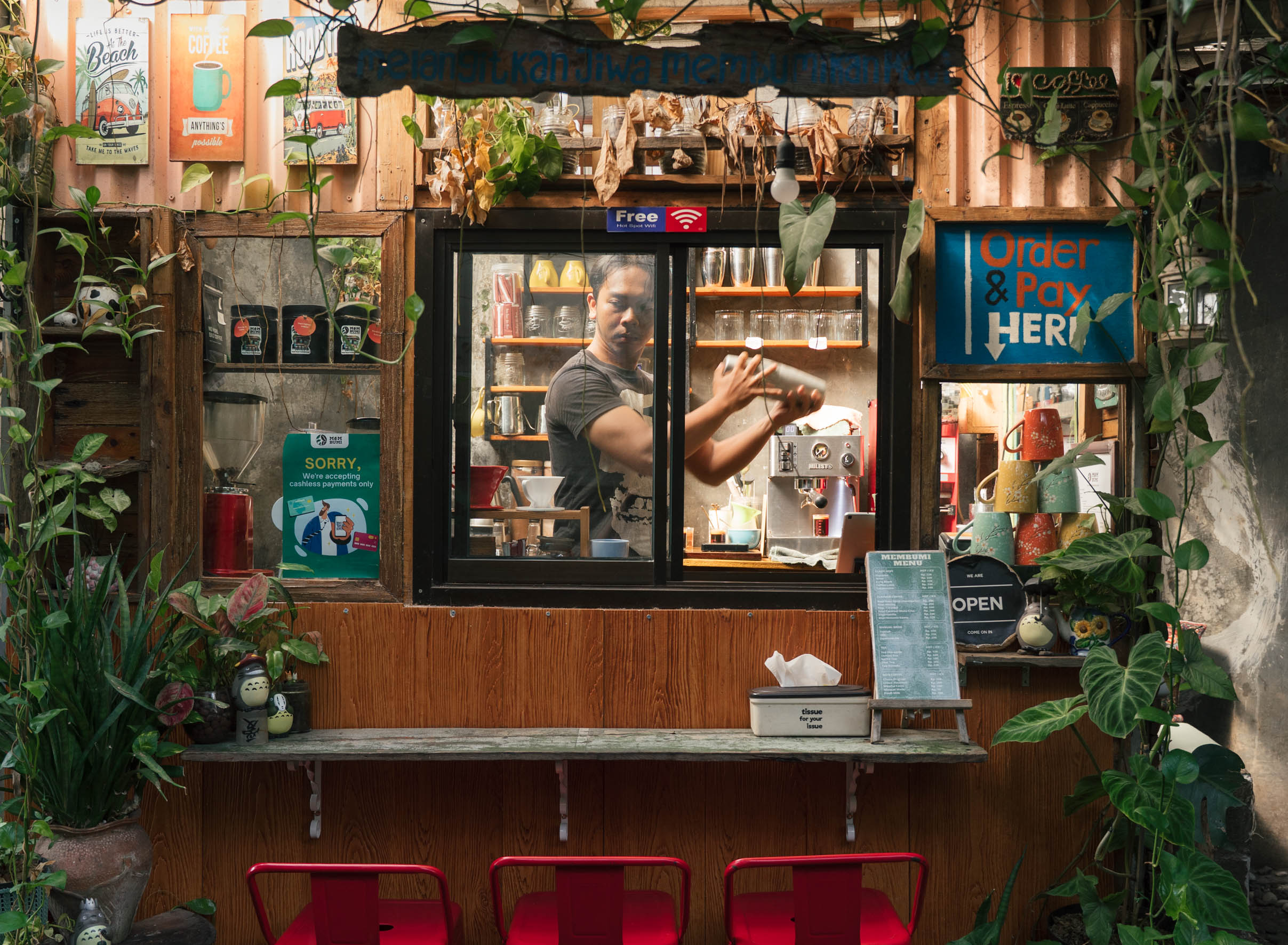 In a Quiet Alley, There's Membumi Kopi - Manual Jakarta